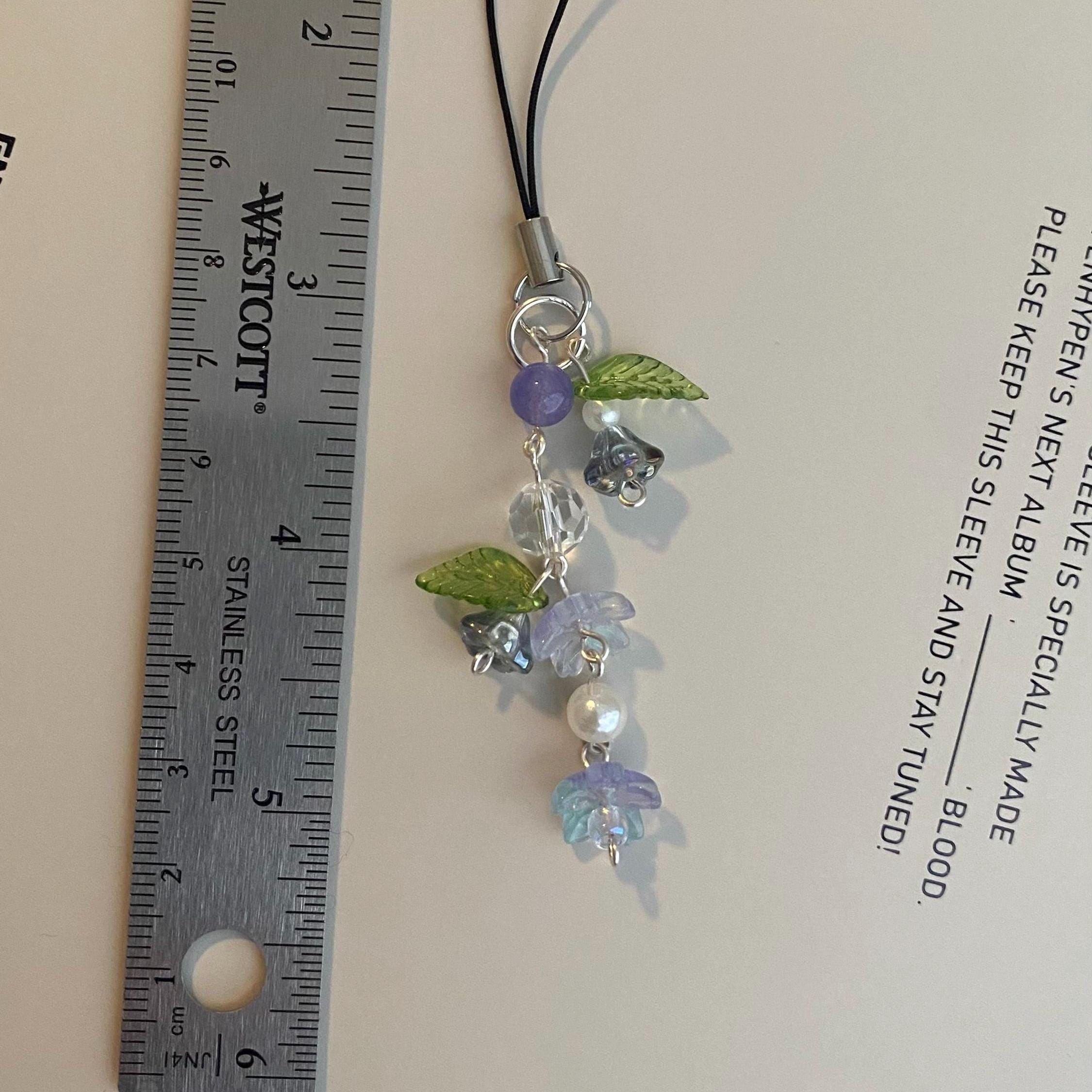 Dark Lily Flower Phone Charm - Etsy