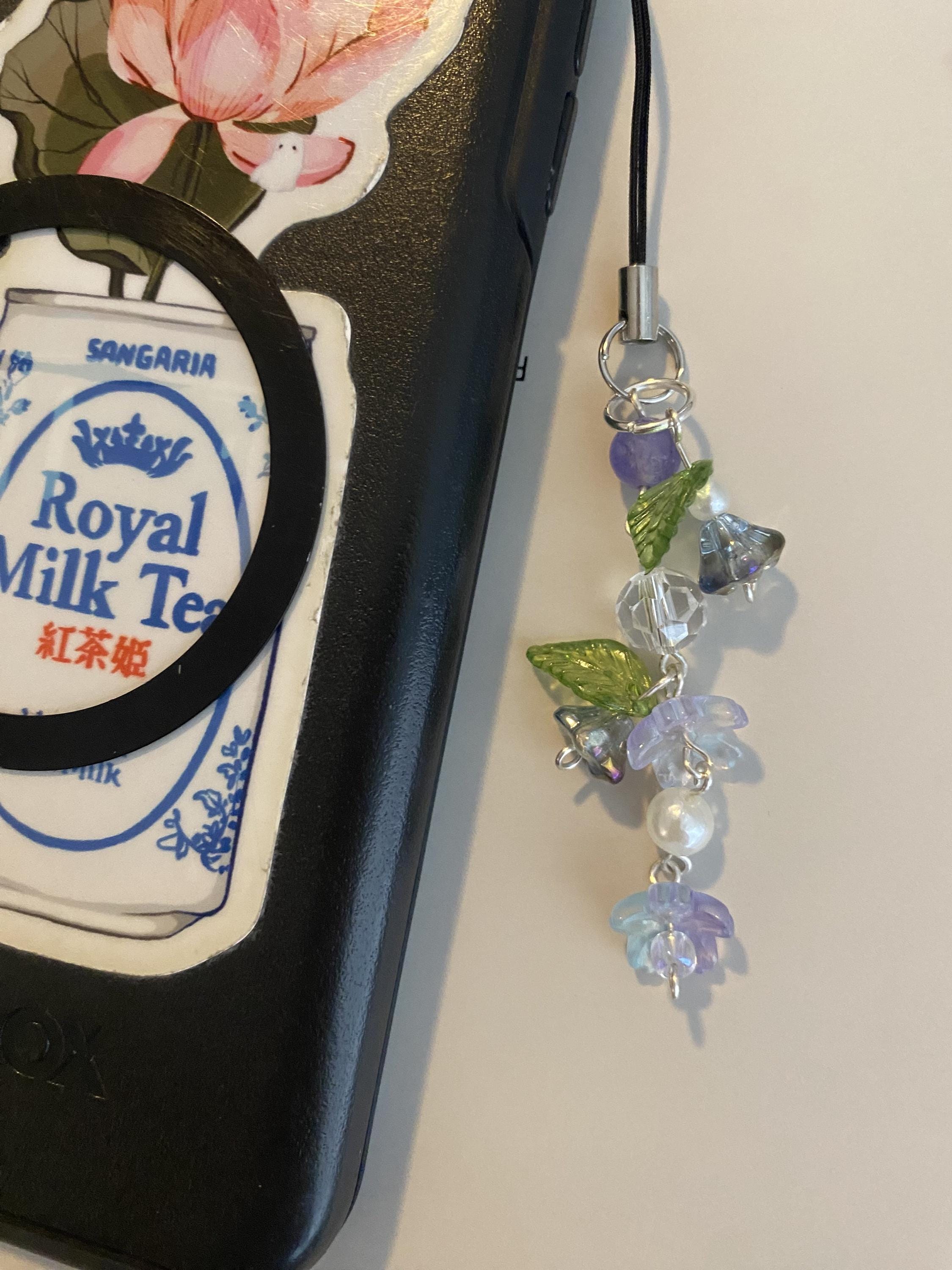 Dark Lily Flower Phone Charm - Etsy