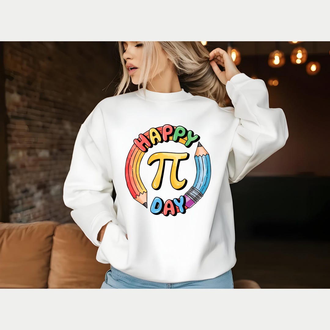 Happy Pi Day Sweatshirt, Math Teacher Gift, Cute Pi Symbol Hoodie ...