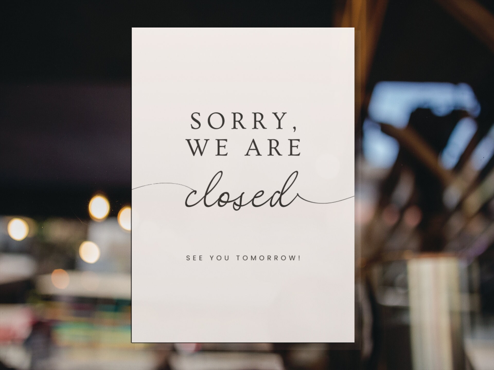 Sorry We Are Closed Business Print - Etsy