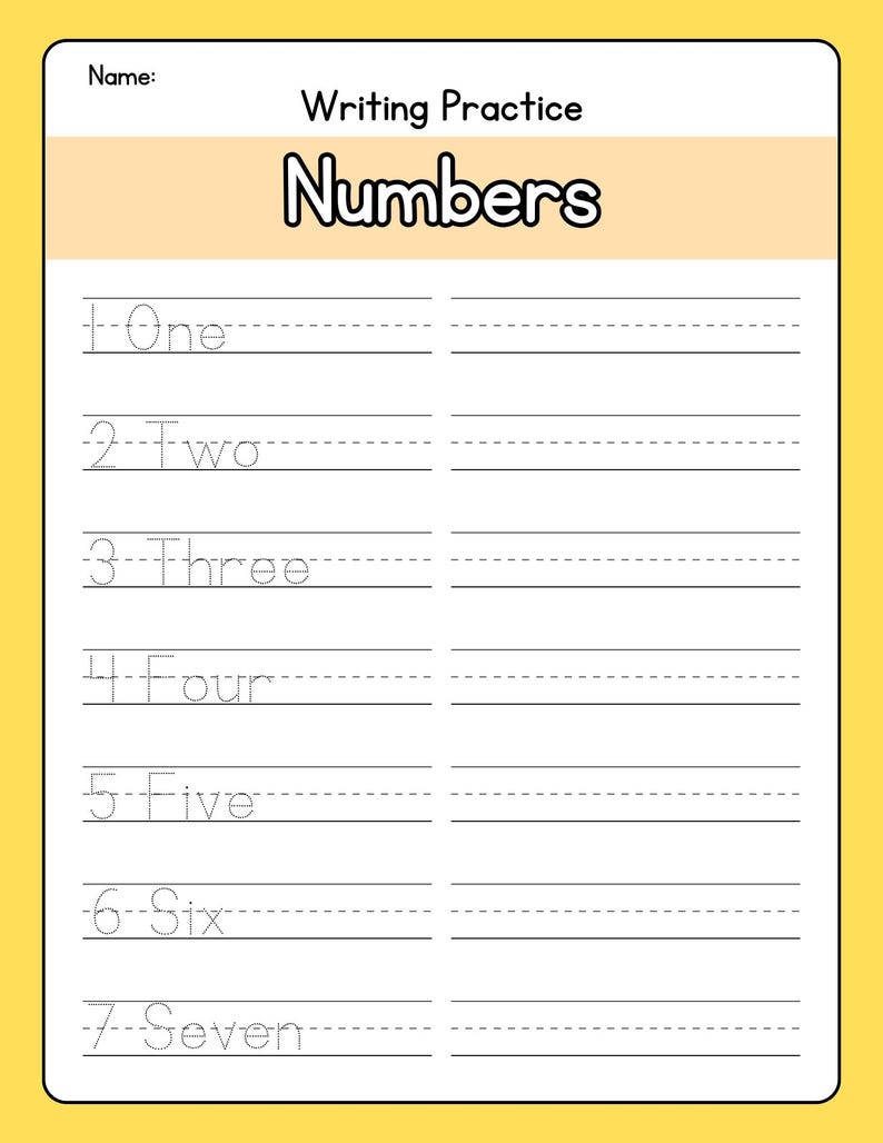 Printable Writing Practice Worksheets for Kids – 10-pages of Tracing ...