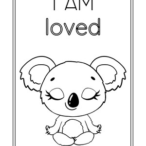 Positive Affirmation Animal Coloring Pages for Kids – Instant Download ...
