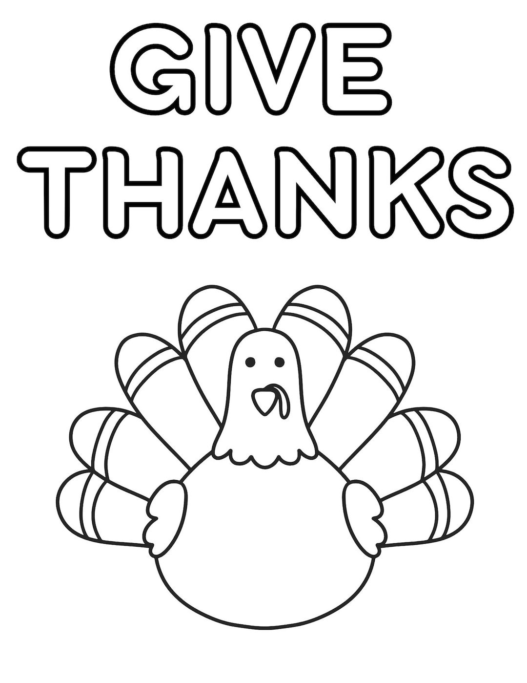 Thanksgiving Coloring Pages for Kids Bundle of 5 PDF Print Instant ...
