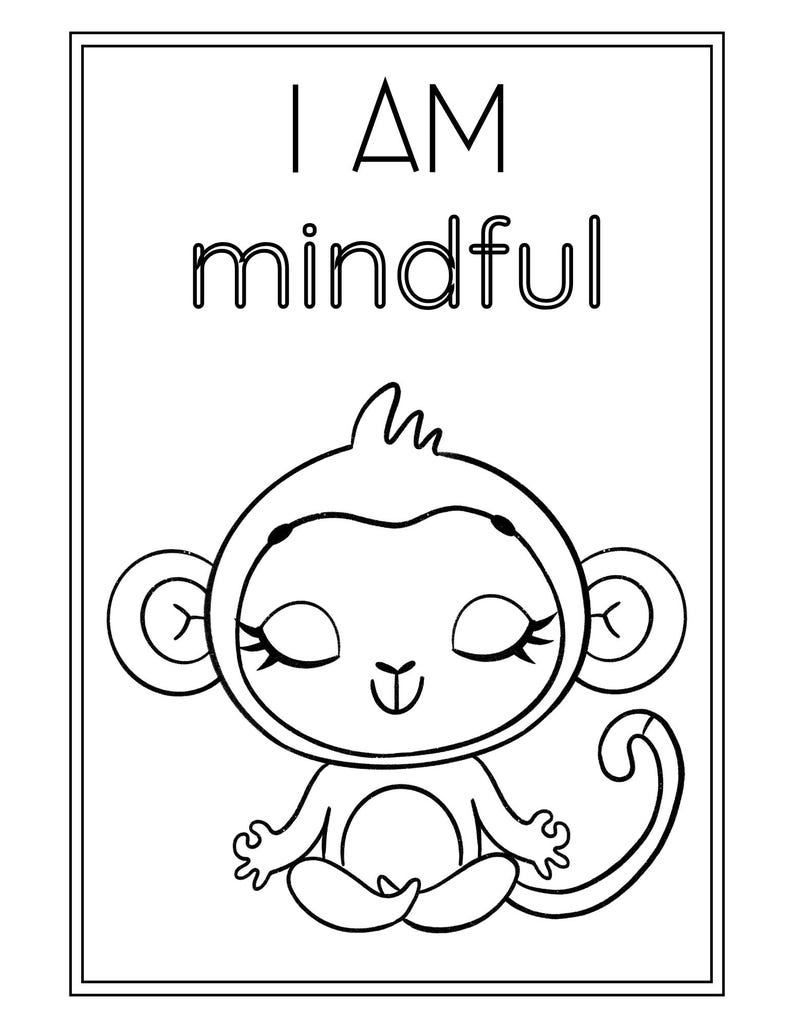 Positive Affirmation Animal Coloring Pages for Kids – Instant Download ...
