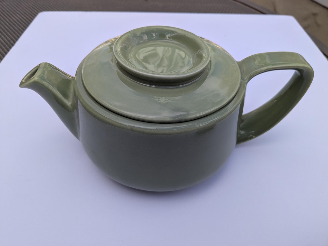 HALL Tricolator Mid-century Modern Sage Green Ceramic Teapot Made in ...