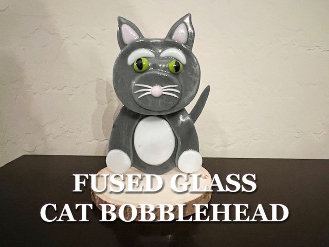 Fused Glass Cat Bobblehead Pattern - Etsy