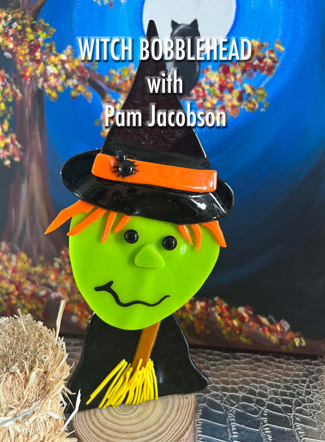 Fused Glass Witch Bobblehead Pattern - Etsy