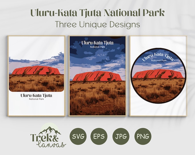 Uluru SVG Outline Digital Cut File Uluru-kata Tjuta National Park ...