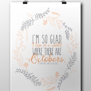 DIY Orange Gray Anne of Green Gables A World Where There Are Octobers ...