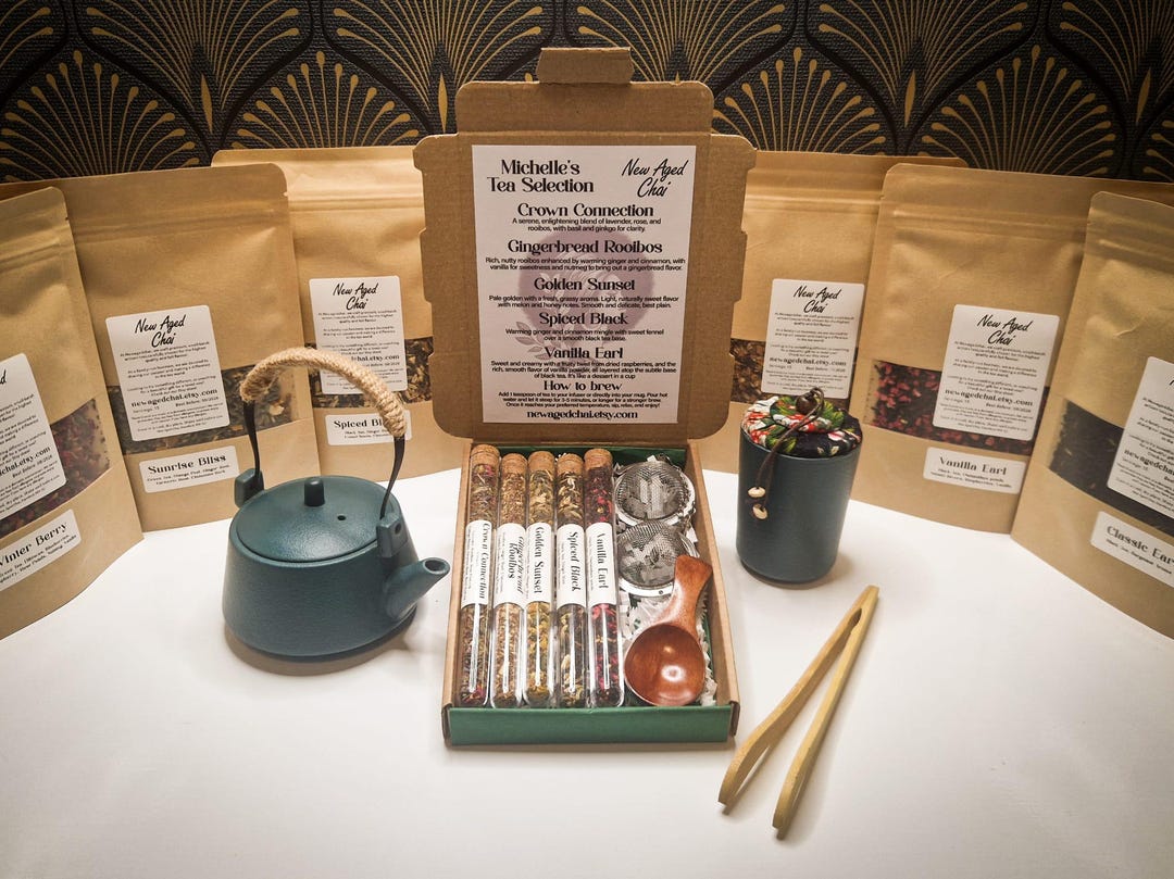 Personalized Loose Leaf Tea Gift Box – Custom 5 Blend Set - Etsy