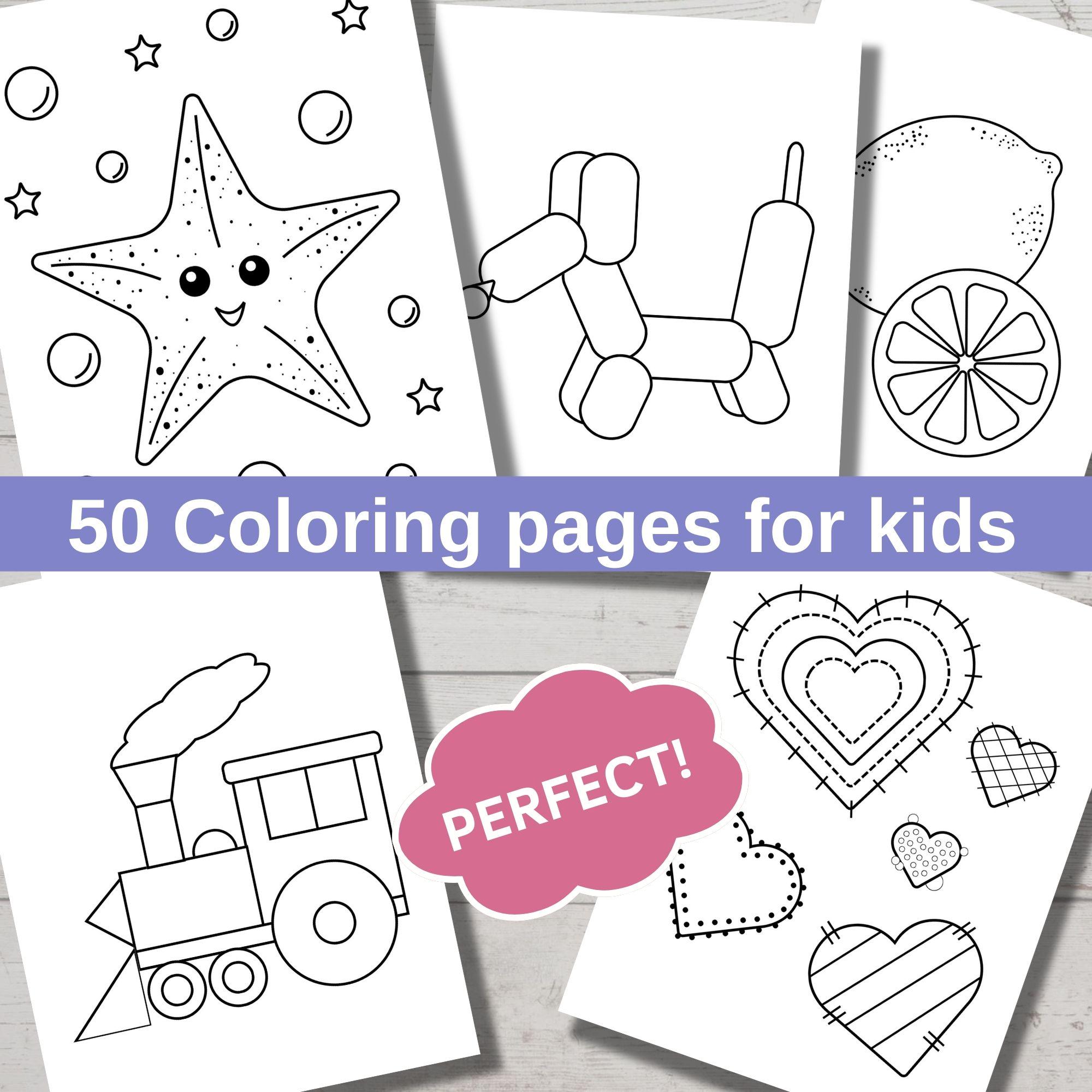 Coloring Pages for Kids /preschool Coloring Pages/simple Coloring Pages ...