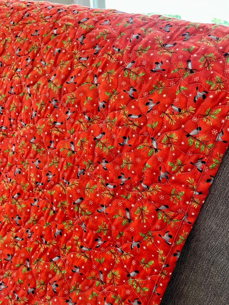 Christmas Quilt, Throw, Bedding, Blanket, Traditional Patchwork ...