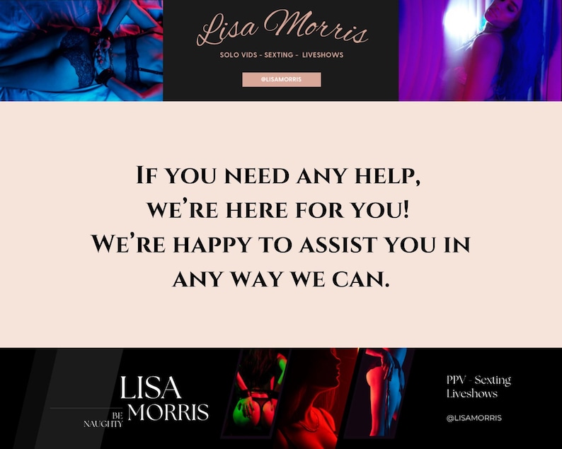 Customizable Onlyfans Banner Template | Social Media Promotion Banner ...