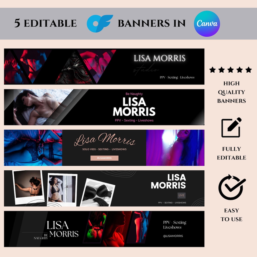 Customizable Onlyfans Banner Template | Social Media Promotion Banner ...