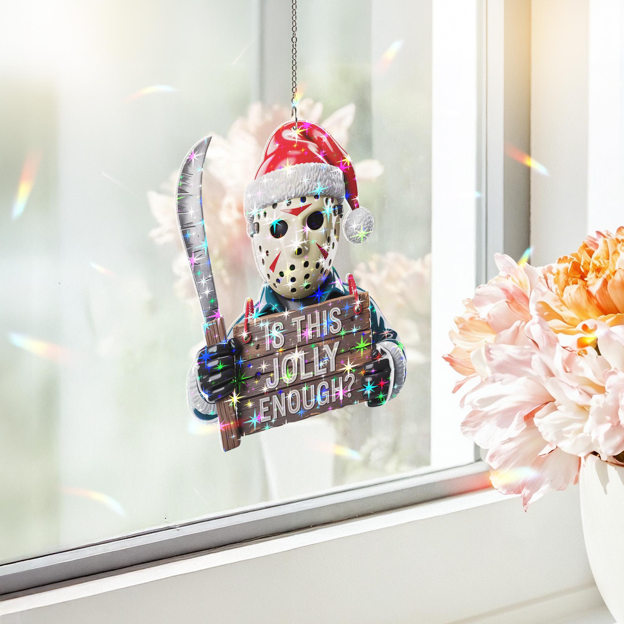 Holographic Jason Voorhees Christmas Ornament, Creepy Horror Holiday ...