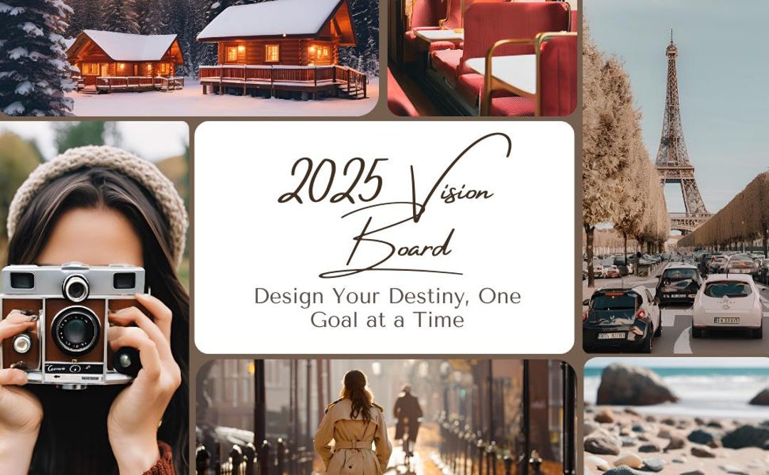 2025 Life Goals Vision Board Printable: Plan Your Dreams, Achieve ...