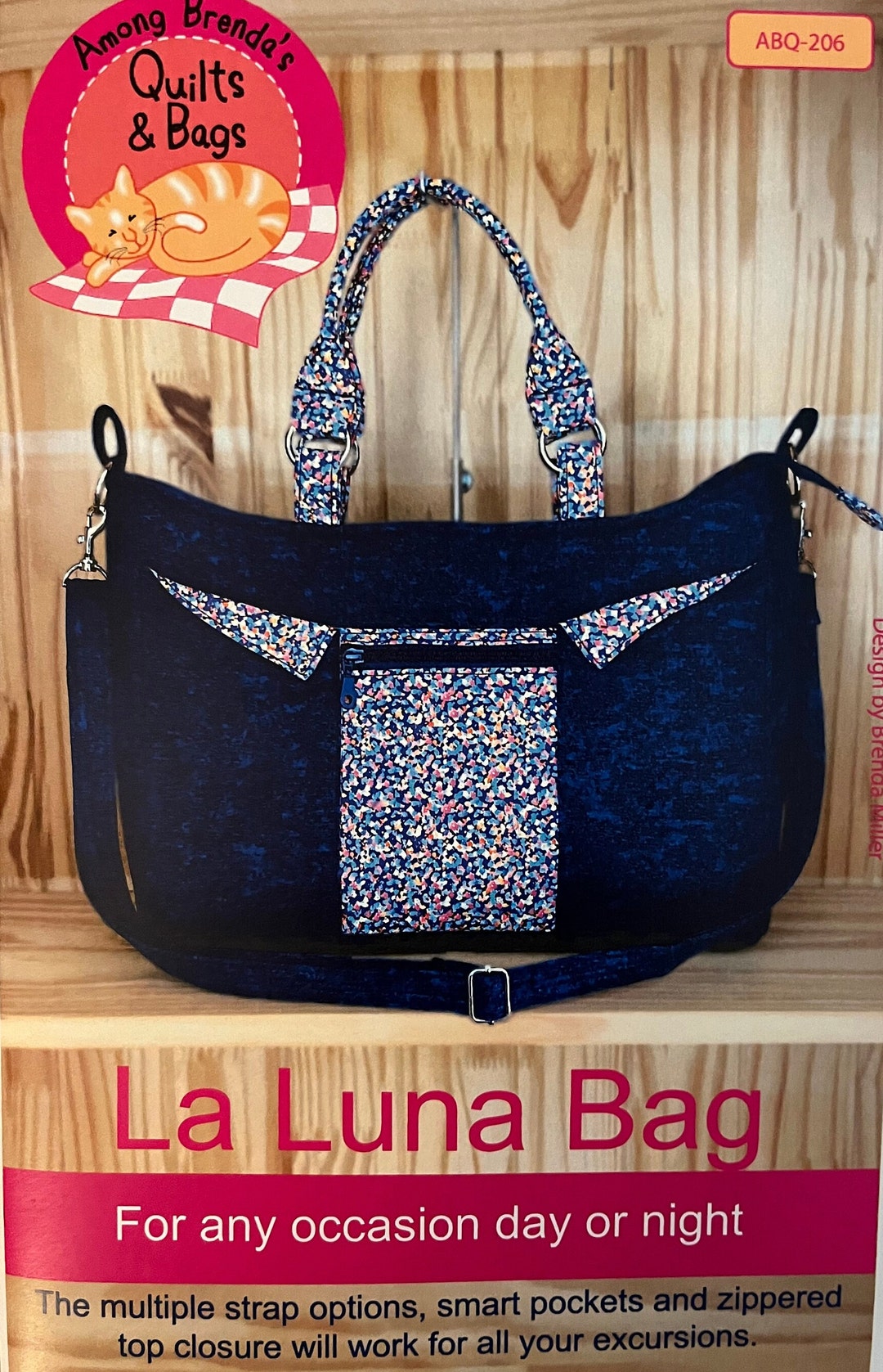 La Luna Bag Pattern Multiple Occasions Zippered Closure Multiple ...