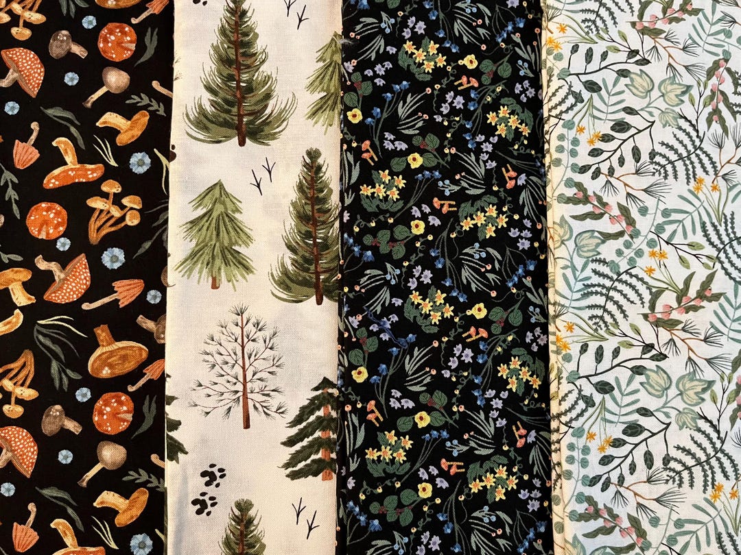 Forest Critters Collection Blank Quilting 1/2 Yard Cuts 4 Different ...