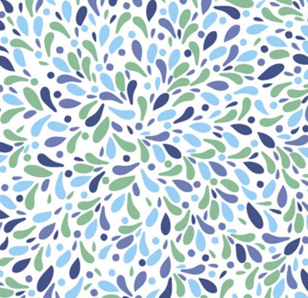 Teardrop Geo Splash in Marine Blue and Green | Whale of a Time Nursery ...