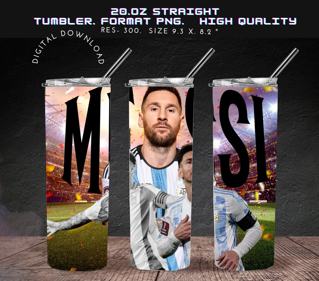Messi, Messi Soccer, Messi Tumbler Wrap Design for 20oz, Digital ...