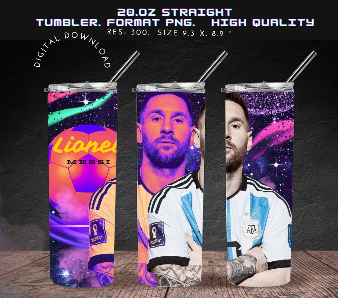 Messi, Bundle of 5 Messi Soccer, Messi Tumbler Wrap Designs for 20oz ...