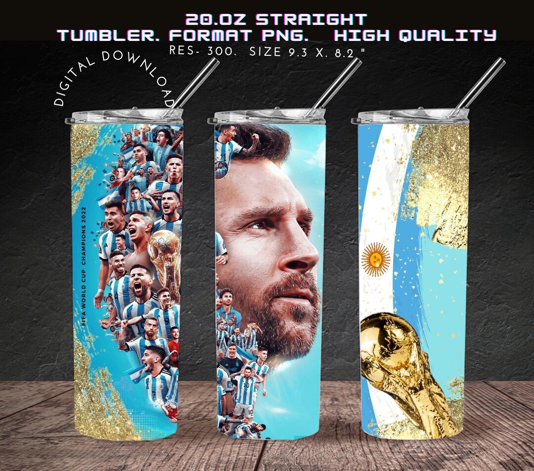 Messi, Messi Soccer, Messi Tumbler Wrap Design for 20oz, Digital ...