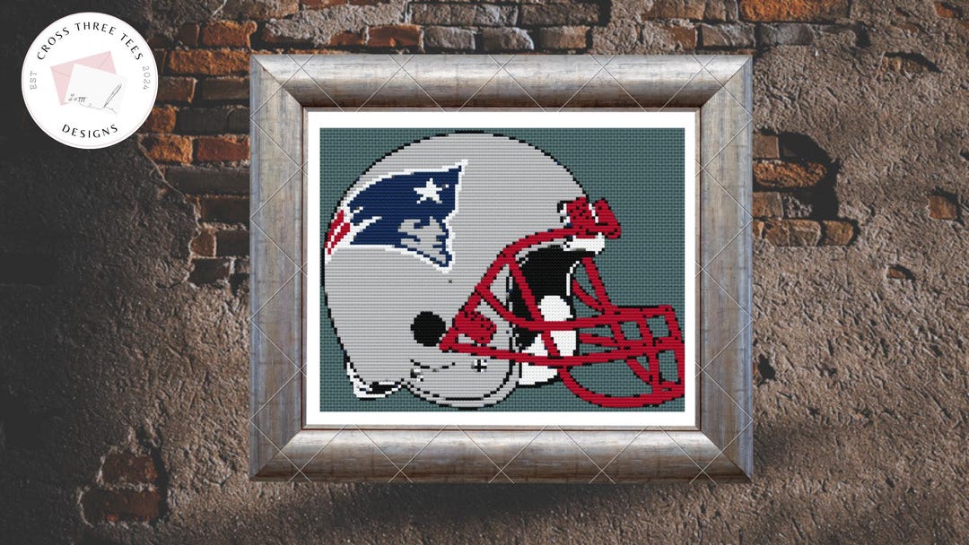 New England Patriots Cross-stitch - Etsy