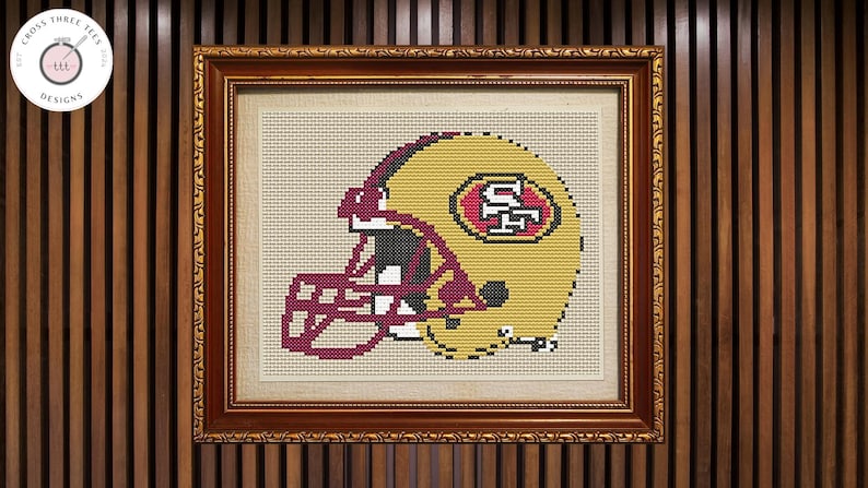 San Francisco 49ers Helmet Cross-stitch - Etsy