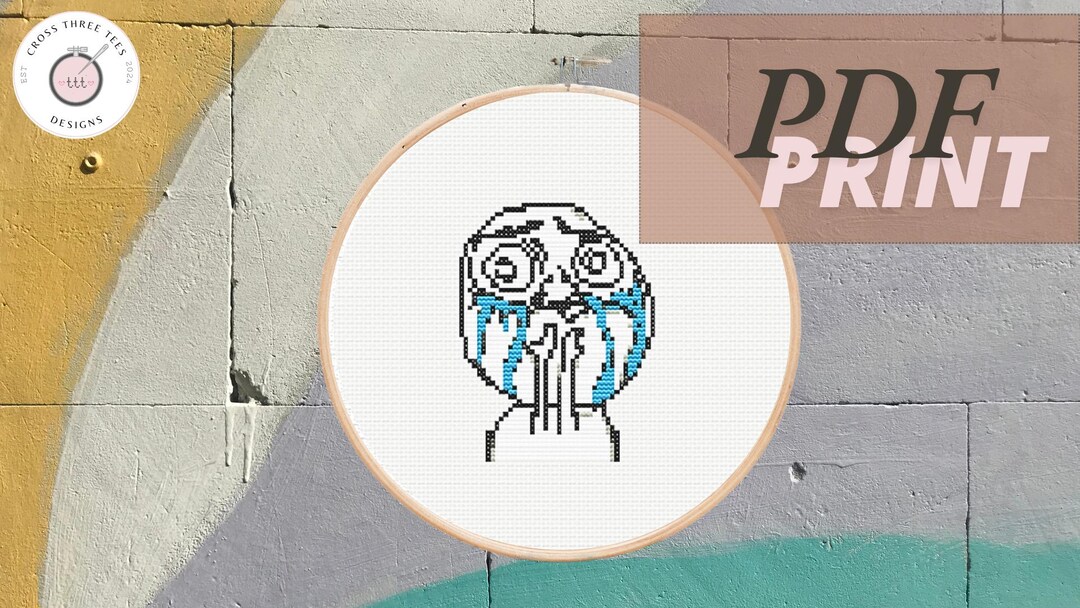 Emotional Meme - Cross-stitch - Etsy