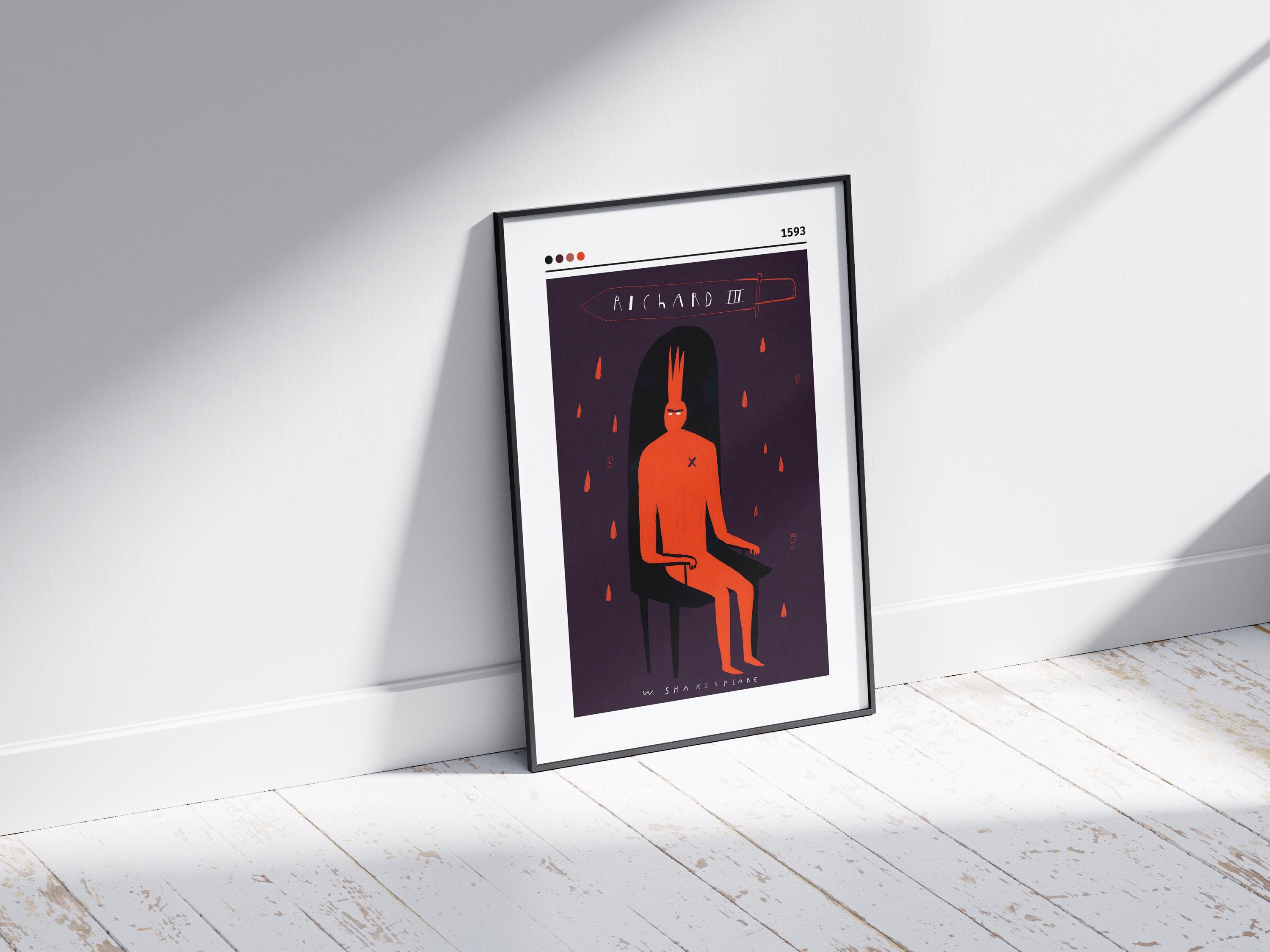 Richard III Book Cover Poster William Shakespeare Minimalist Book ...