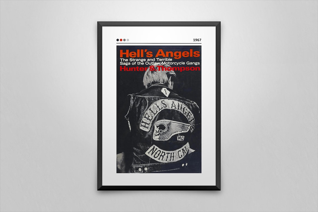 Hell's Angels Book Cover Poster: Hunter S. Thompson Art Print - Etsy