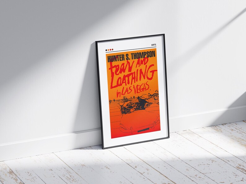 Fear and Loathing in Las Vegas Book Cover Poster | Hunter S. Thompson ...