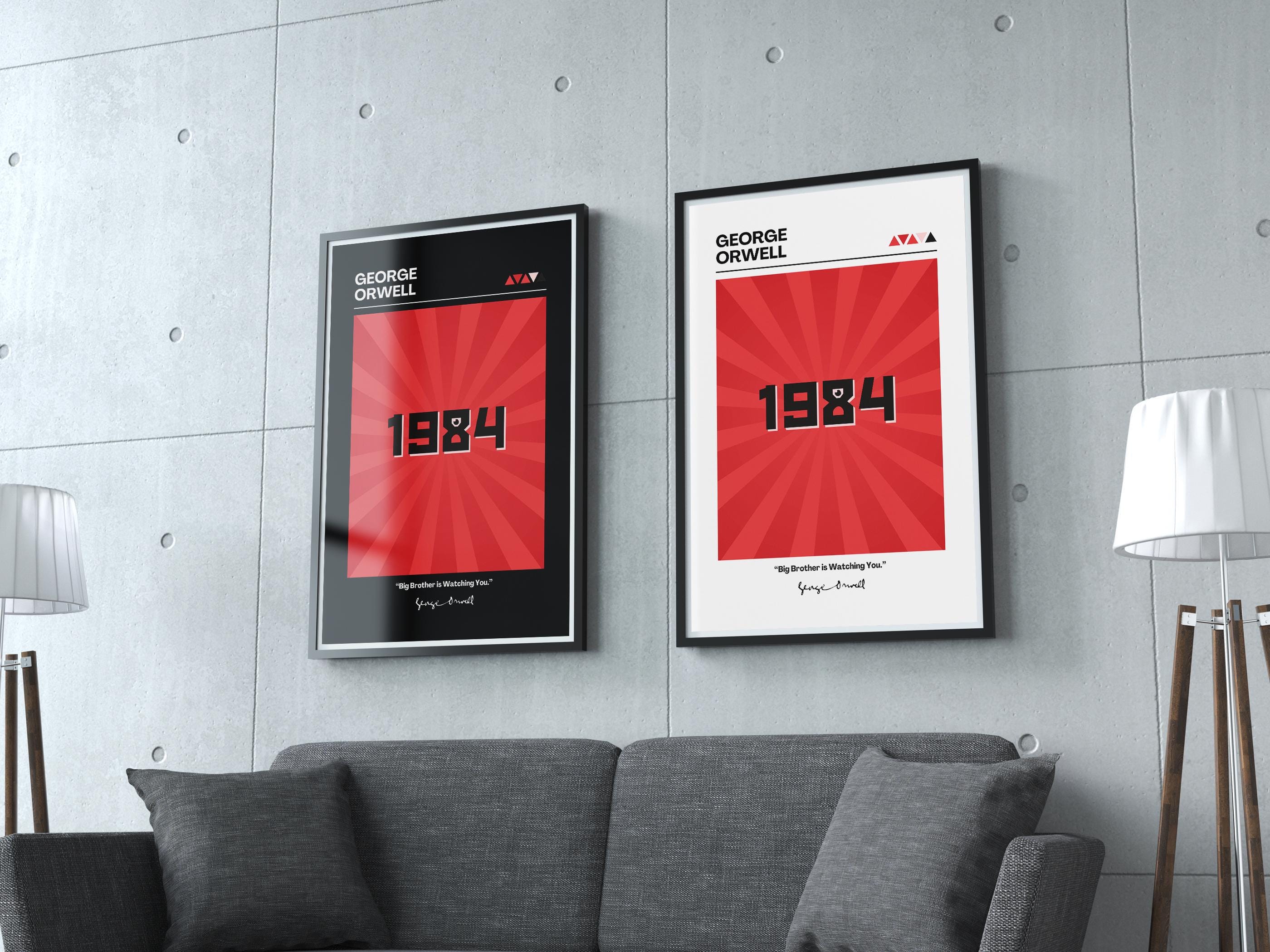 1984 Book Cover Poster | George Orwell | Minimalist Book Poster ...