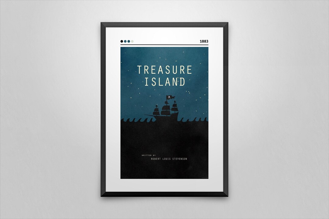 Treasure Island Book Cover Poster | Robert Louis Stevenson | Minimalist ...