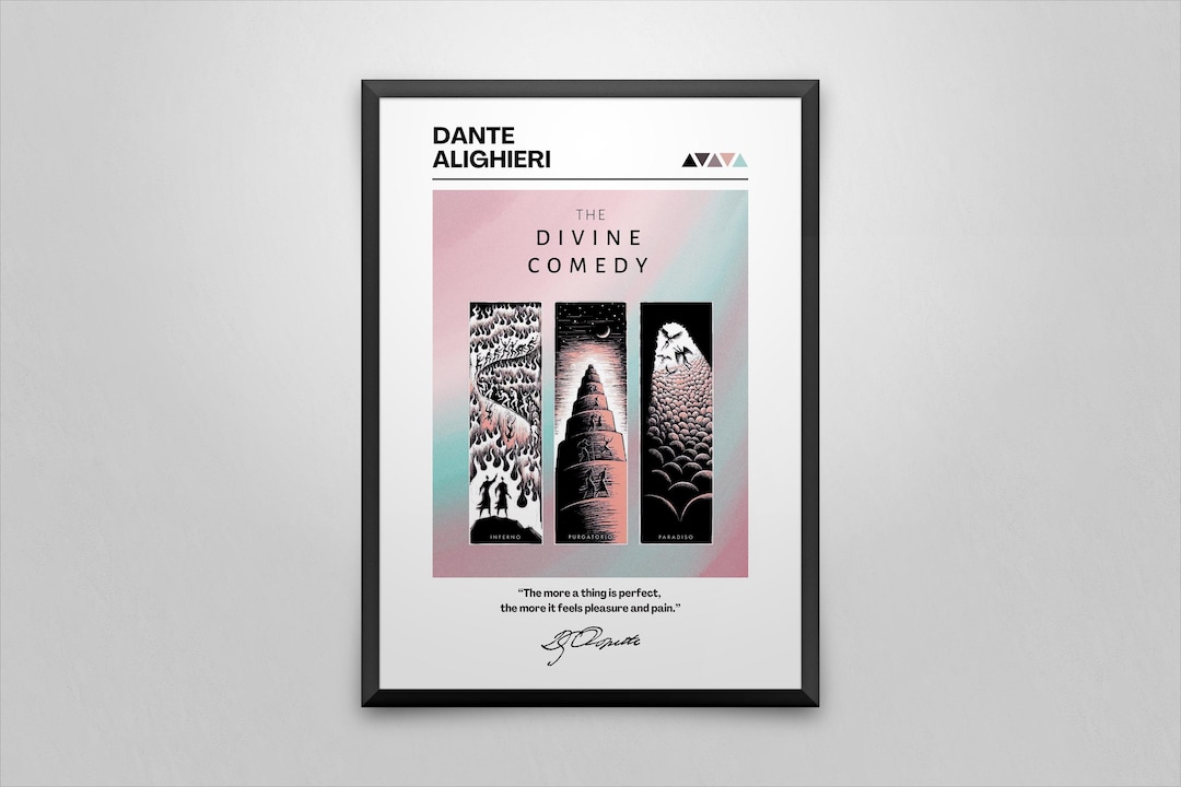The Divine Comedy Book Cover Poster | Dante Alighieri | Minimalist Book ...