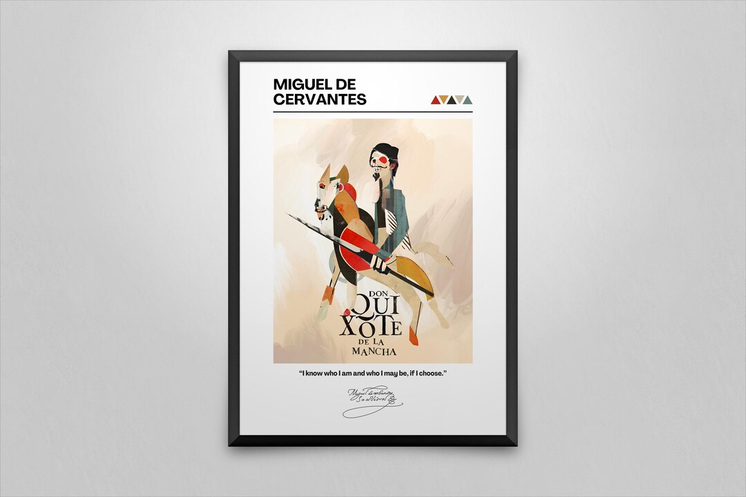 Don Quixote Book Cover Poster | Miguel De Cervantes | Minimalist Book ...