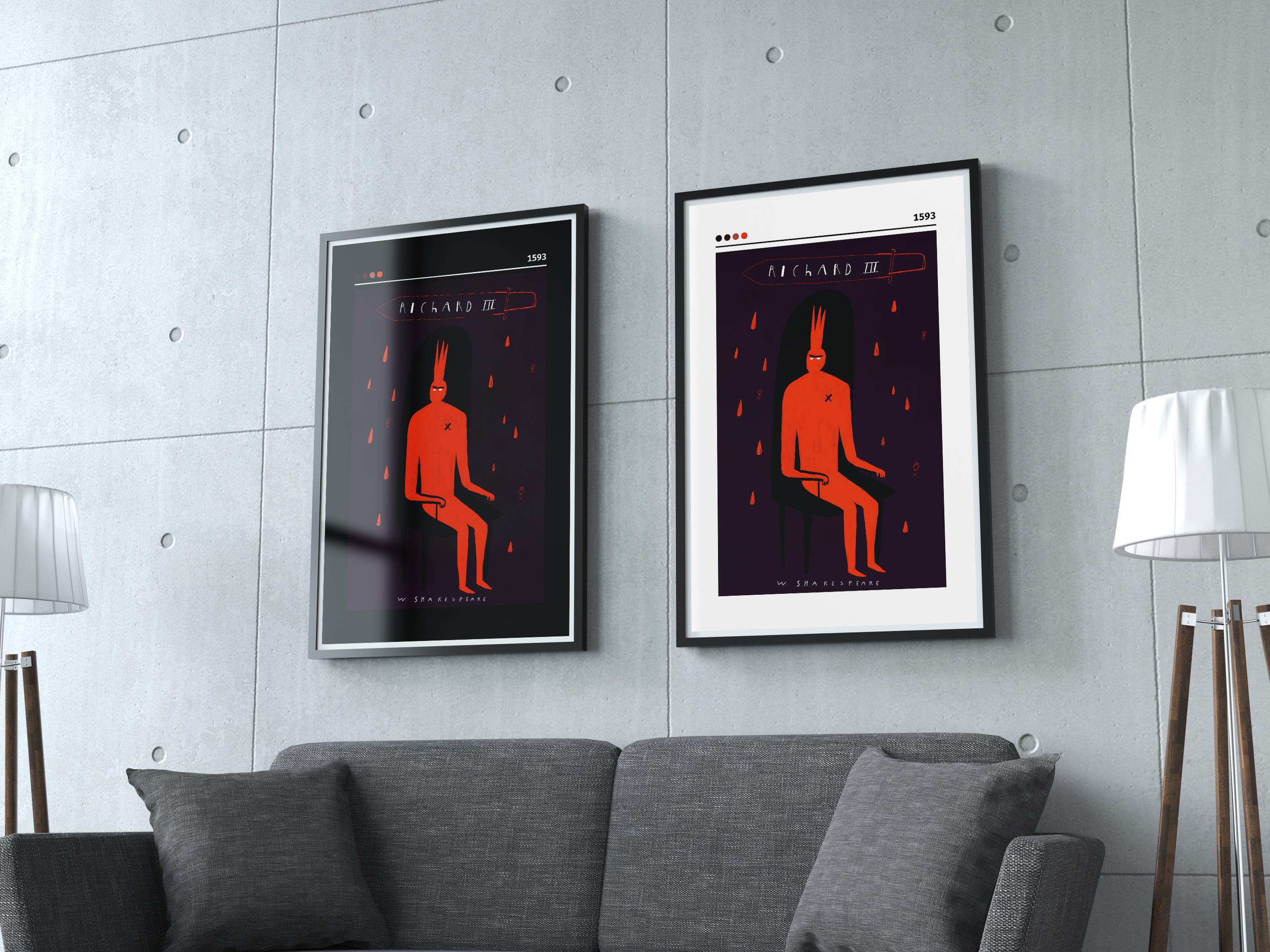 Richard III Book Cover Poster William Shakespeare Minimalist Book ...