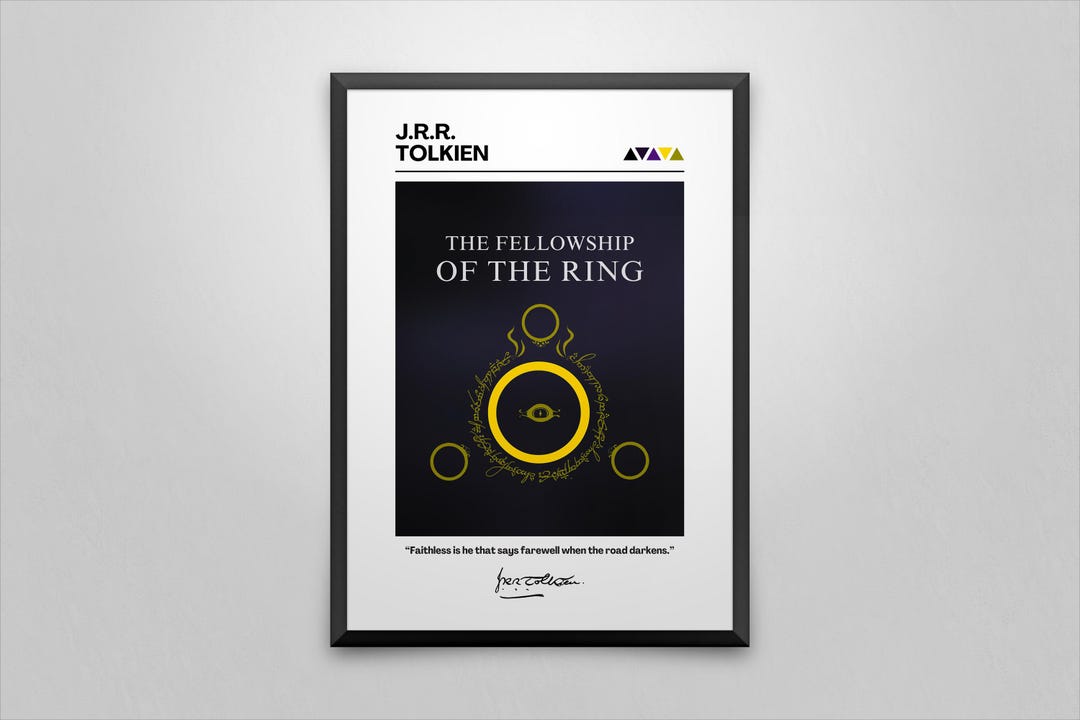 The Lord of the Rings: the Fellowship of the Ring Book Cover Poster | J ...