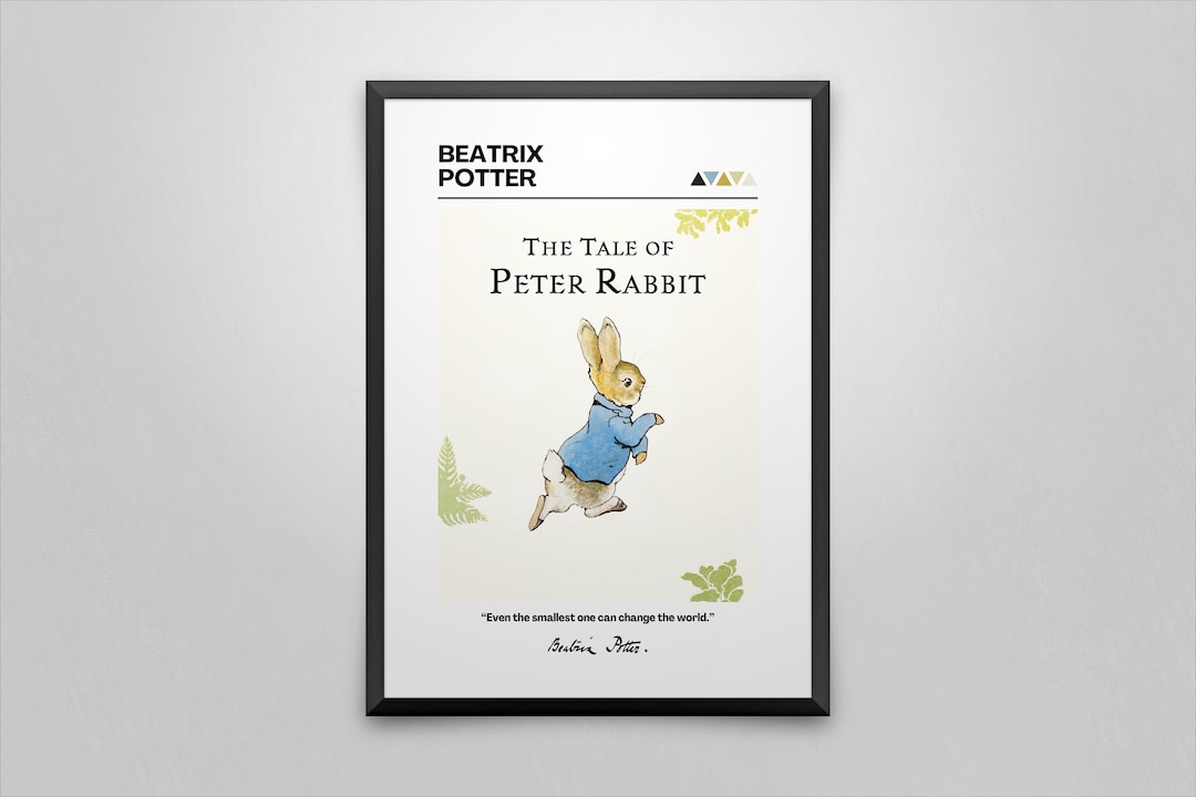 Peter Rabbit Book Cover Poster | Beatrix Potter | Minimalist Book ...