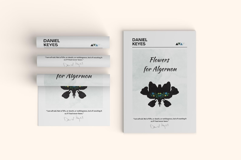 Flowers for Algernon Book Cover Art Print: Minimalist Home Decor - Etsy