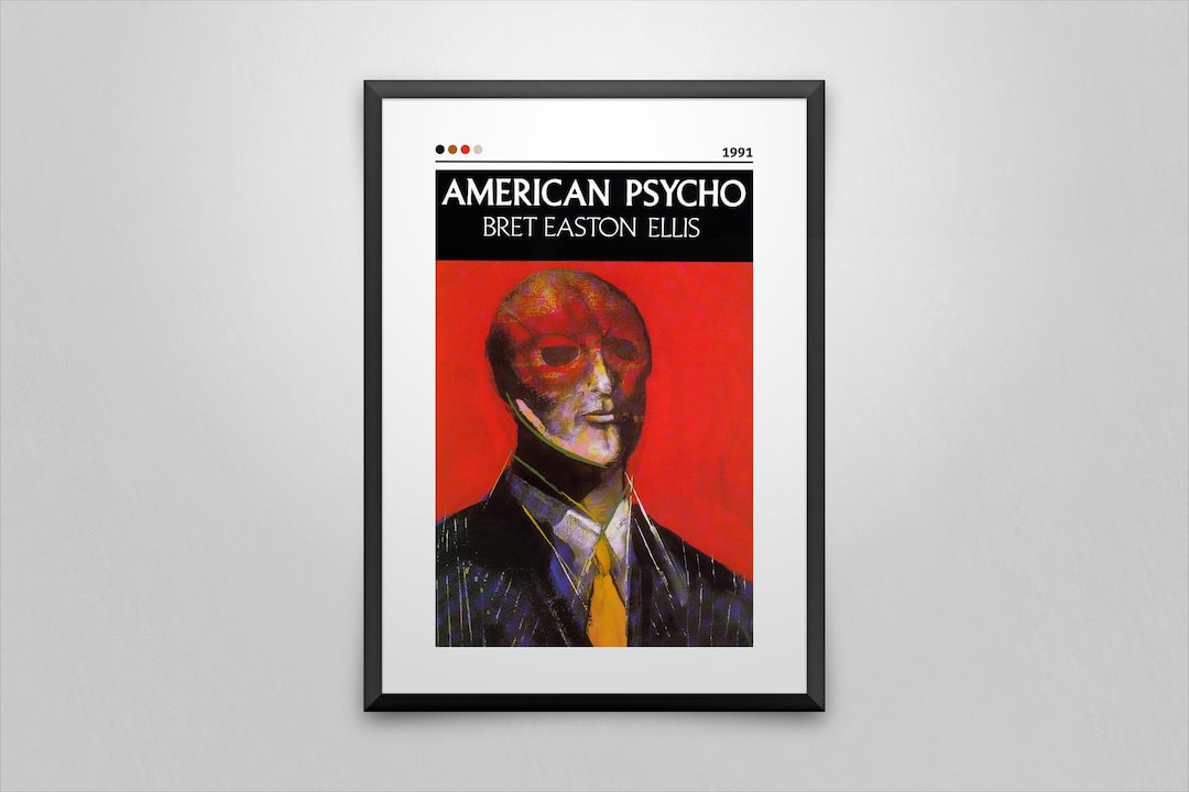 American Psycho Book Cover Poster | Bret Easton Ellis | Minimalist Book ...