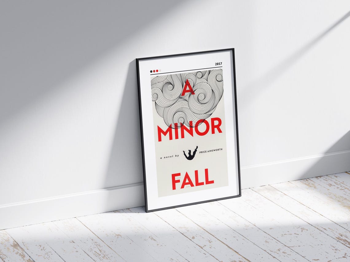 A Minor Fall Book Cover Art Print | Price Ainsworth Novel Poster - Etsy