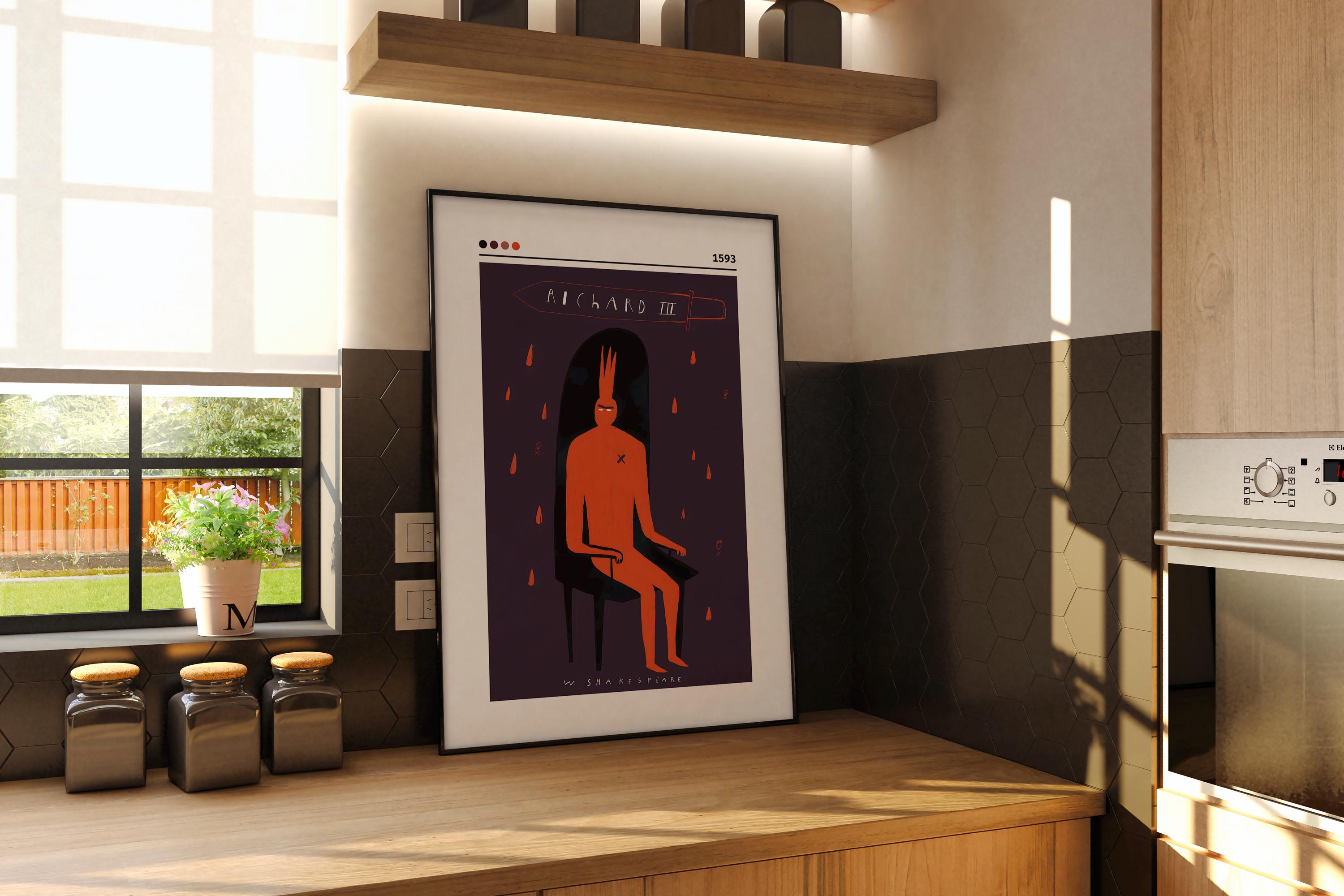 Richard III Book Cover Poster William Shakespeare Minimalist Book ...