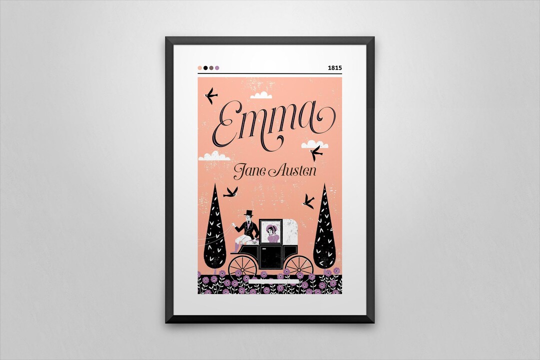 Emma Book Cover Poster: Jane Austen Minimalist Wall Art Print - Etsy