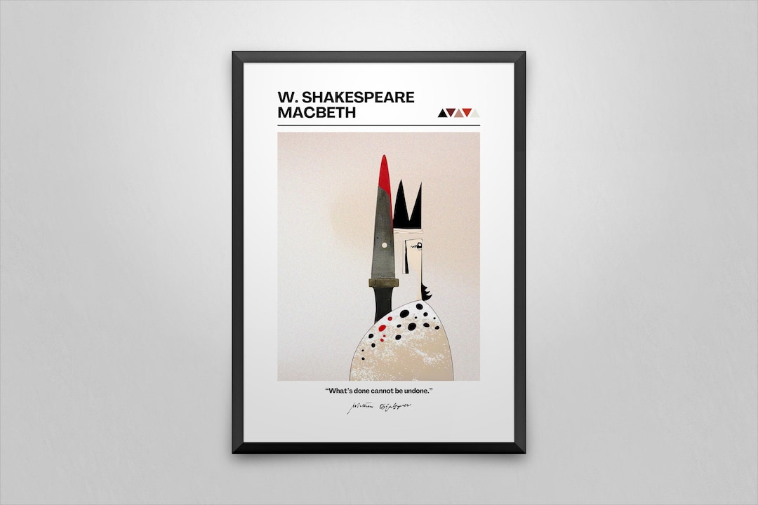 Macbeth Book Cover Poster| William Shakespeare | Minimalist Book Poster ...