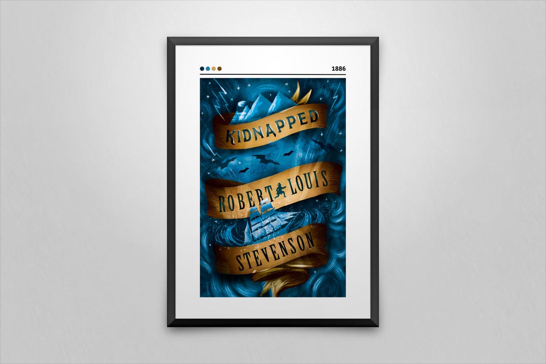 Kidnapped Book Cover Poster | Robert Louis Stevenson | Minimalist Book ...