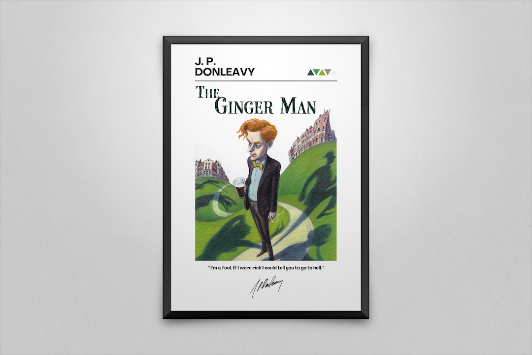 The Ginger Man Book Cover Poster | J.P. Donleavy | Minimalist Book ...
