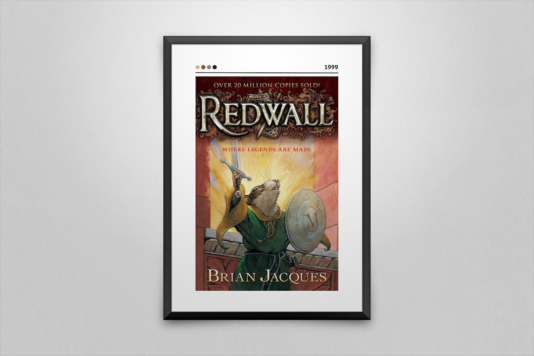 Redwall Book Cover Poster | Brian Jacques | Minimalist Book Poster ...