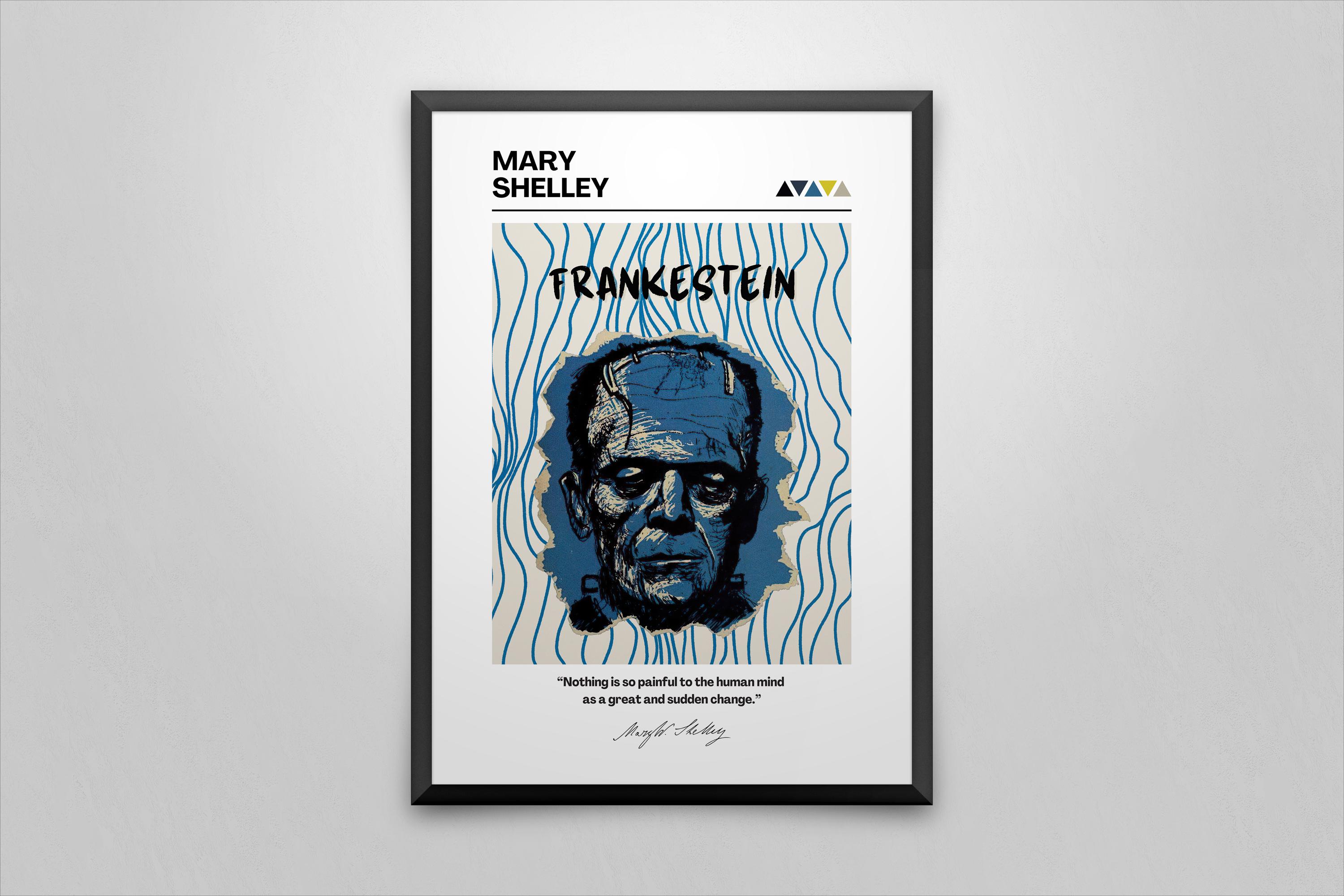 Frankenstein Book Cover Art Print: Mary Shelley Minimalist Poster - Etsy