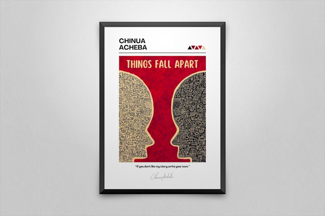 Things Fall Apart Book Cover Poster | Chinua Achebe | Minimalist Book ...